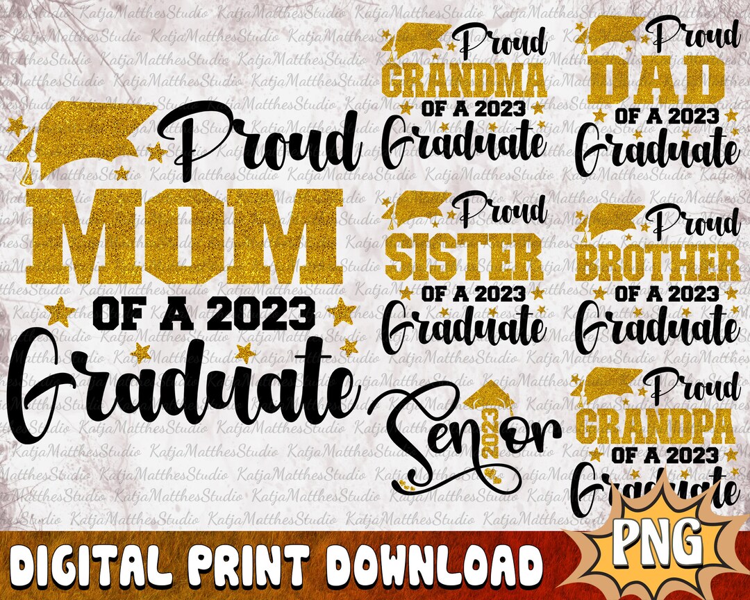 Proud Mom Dad Brother Sister Grandma Grandpa of A 2023 - Etsy