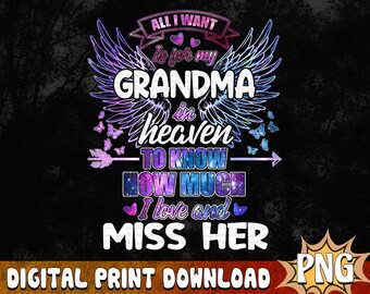 RIP Grandma, Angel Grandma Digital, in Memory of Grandma Svg, in Memory ...