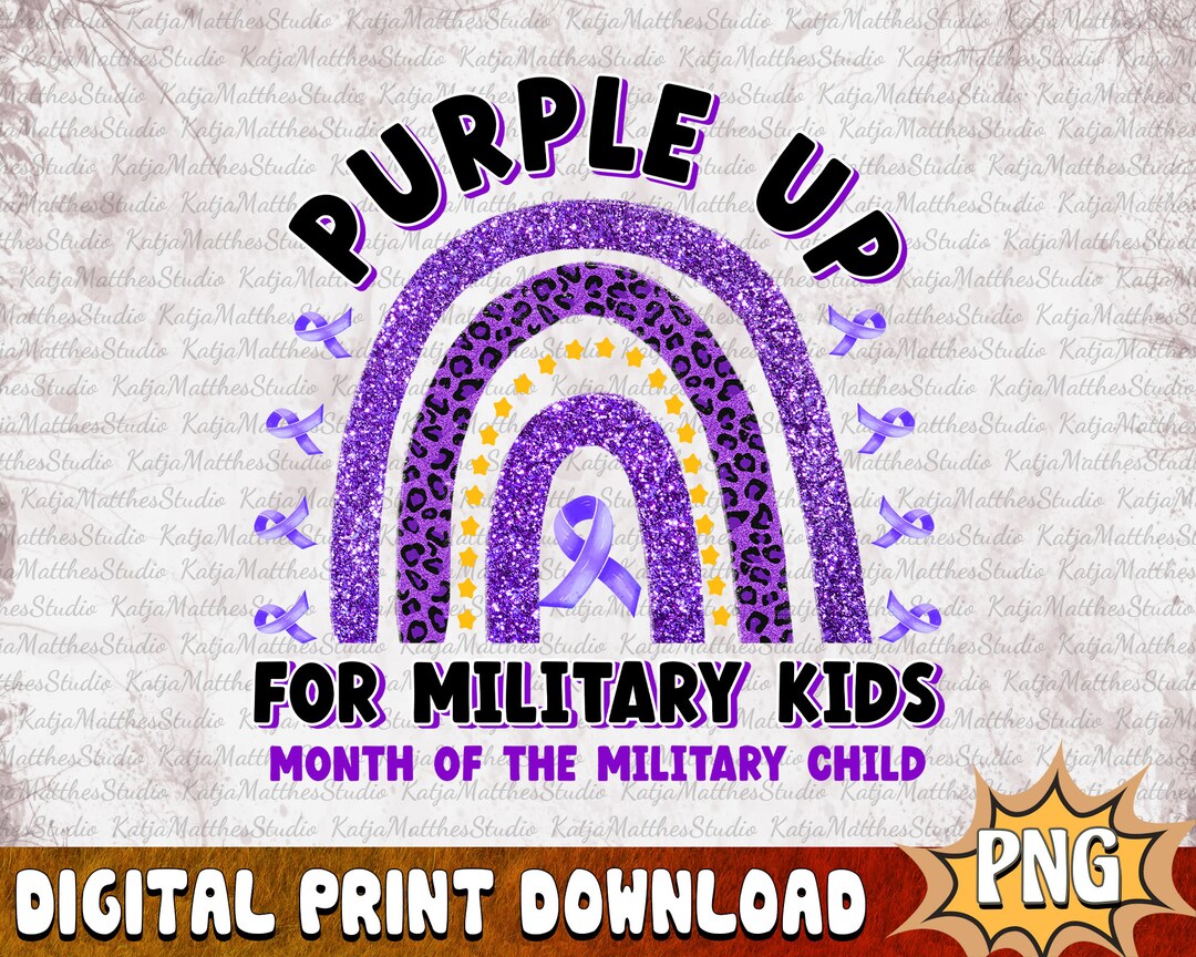 Purple up for Military Kids Month of the Military Child Png, Military ...