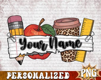 Personalized Teacher Png Sublimation Design Download, Teacher Png ...