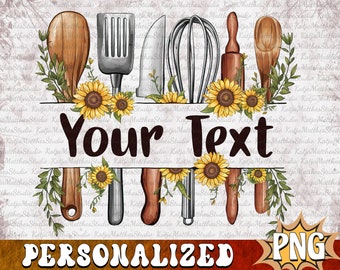 Personalized Chef Tools Png Sublimation Design Download, Kitchen Png ...