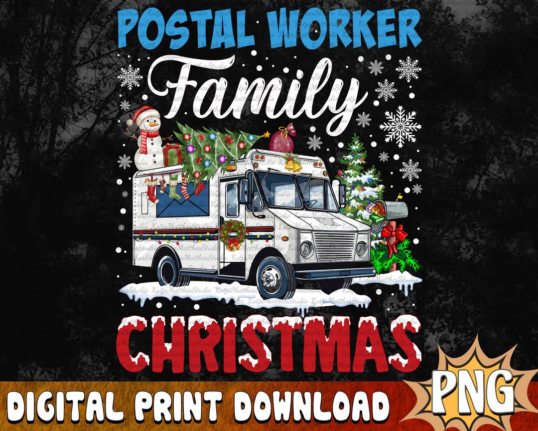 Postal Worker Family Christmas PNG, Christmas Postal Worker Png, Postal ...