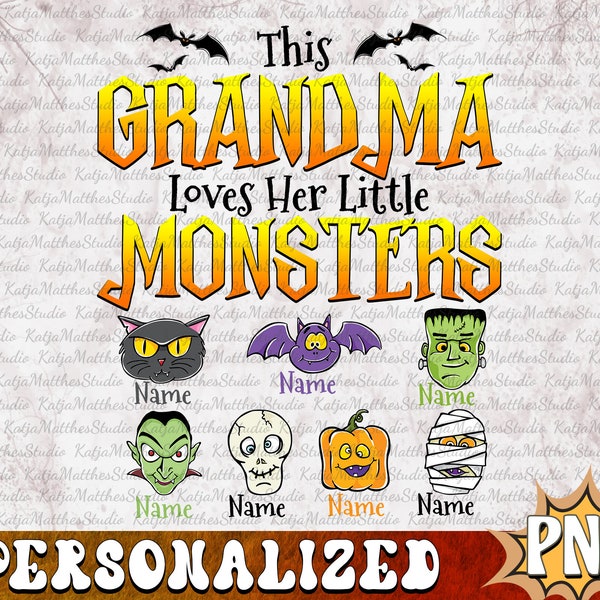 Grandma Little Monsters Png - Etsy