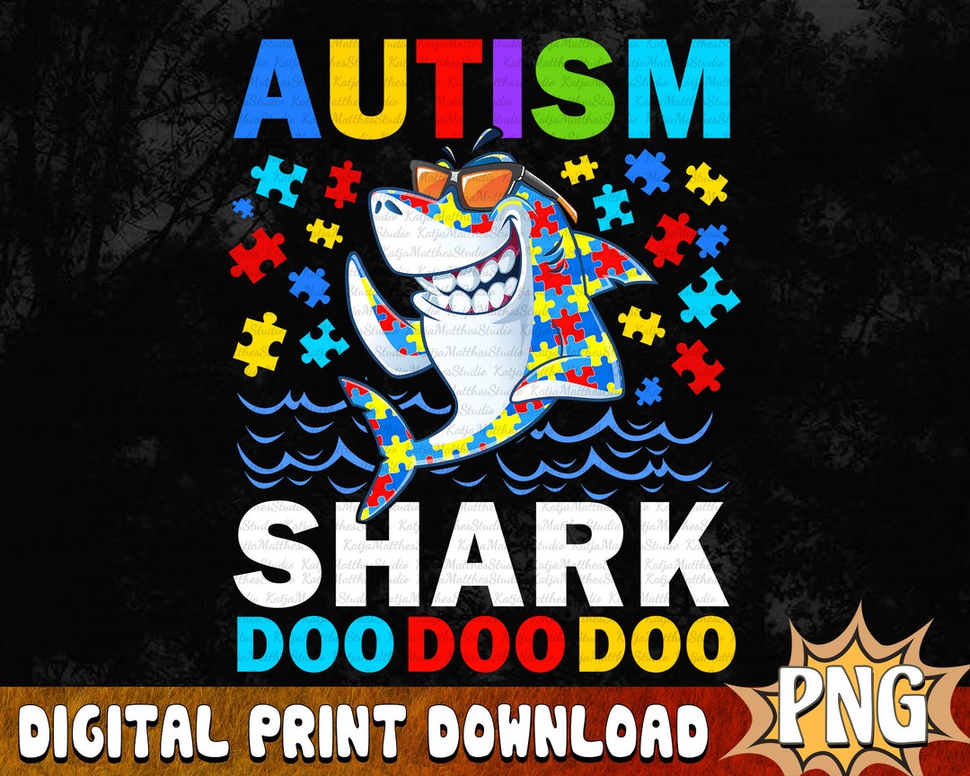 Autism Shark Puzzle Awareness Day PNG, Autism Awareness Shark Design ...