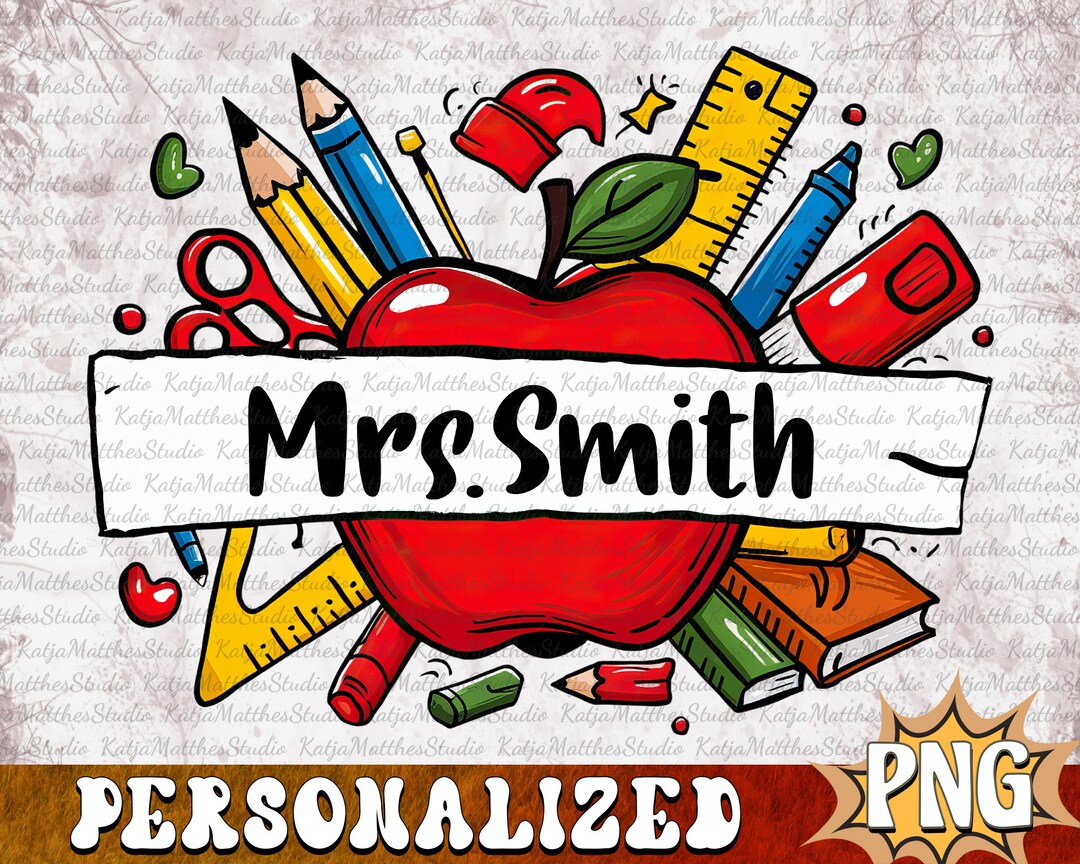 Personalized Teacher Png Sublimation Design Download, Teacher Png ...