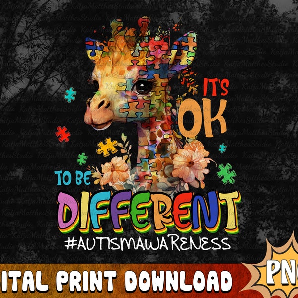 Autism Giraffe Png - Etsy