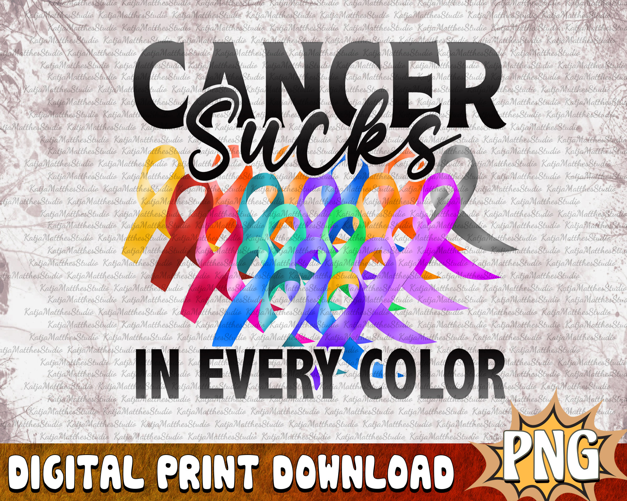 Cancer Sucks in Every Color PNG, Cancer Awareness Png,fight Cancer ...