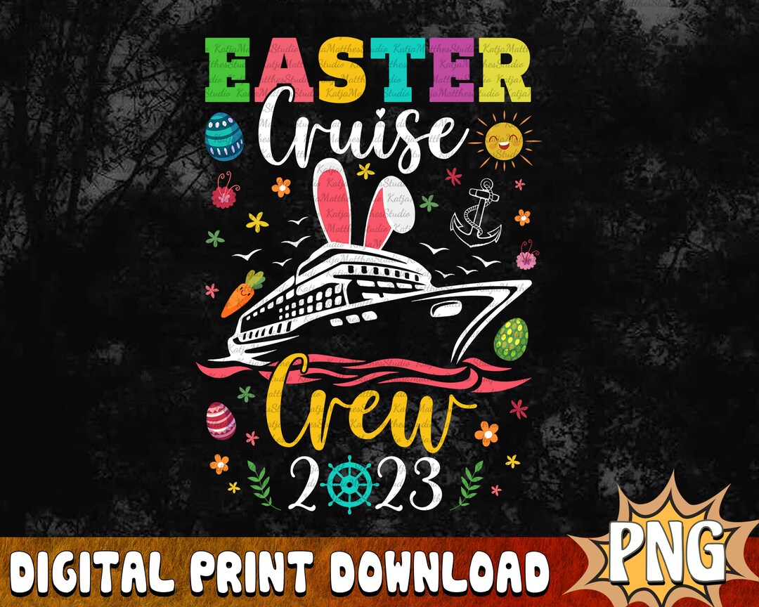 Happy Easter Cruise Crew PNG, Bunny Easter Png, Retro Easter Cruise Png ...