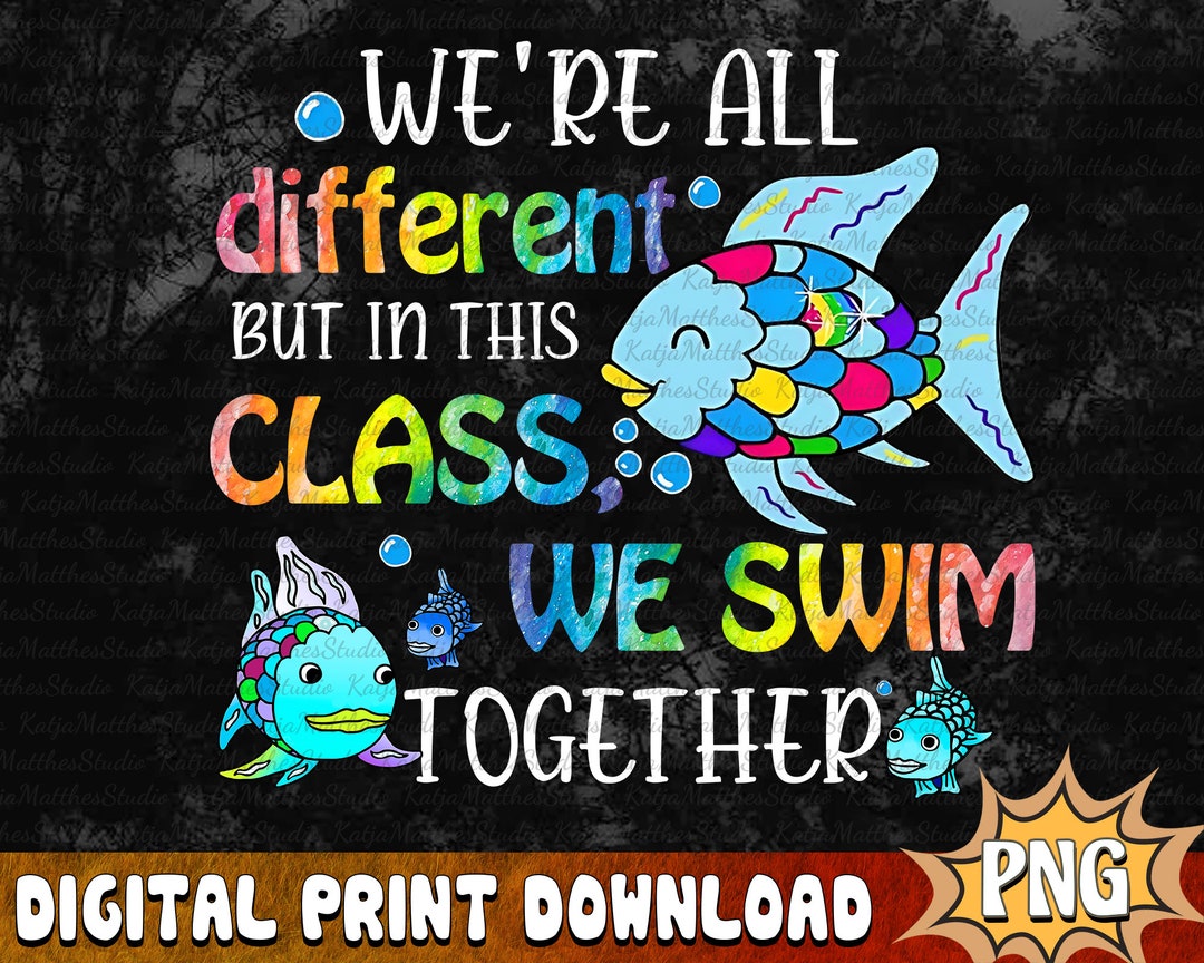 Autism Awareness PNG, We Swim Together in This Class Fish Autism ...