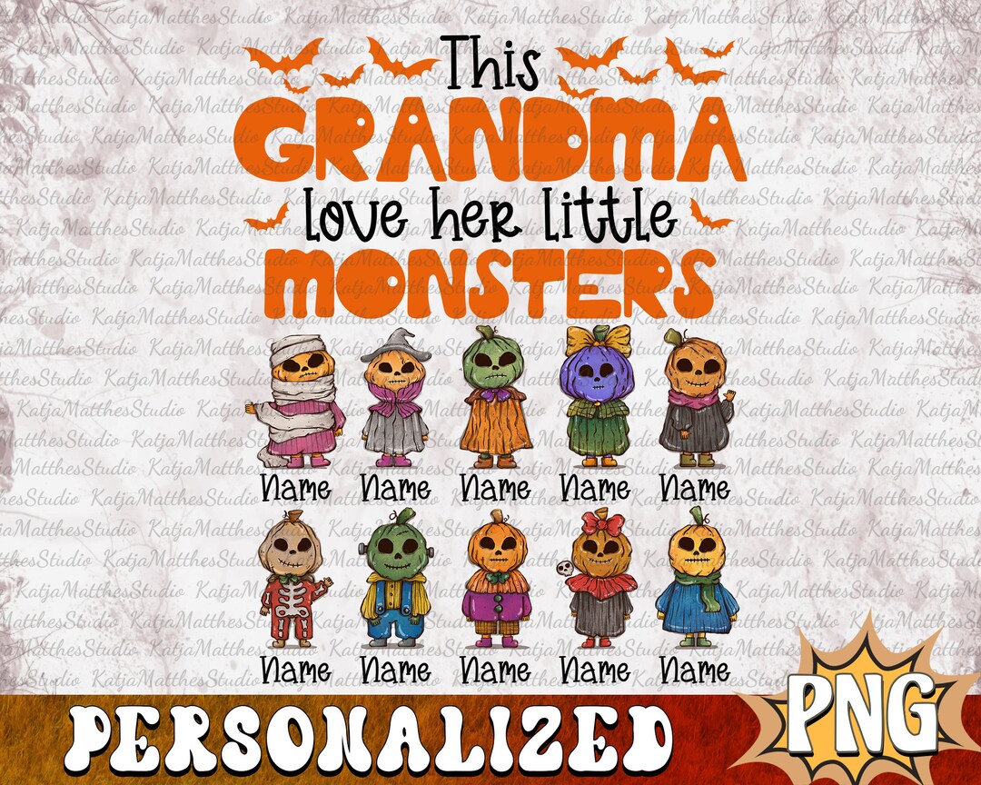Personalized This Grandma Love Her Little Monsters - Etsy