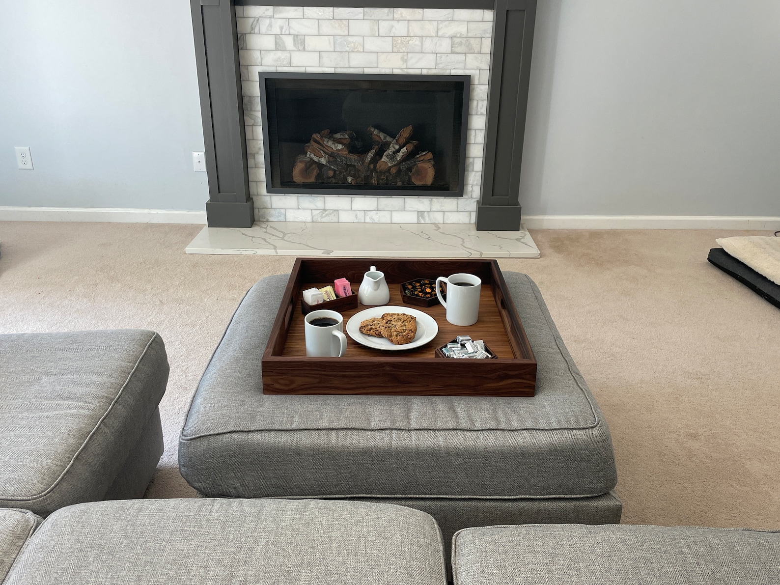 Extra Large 24 Inch Square Serving Tray - Ottoman Tray - Etsy