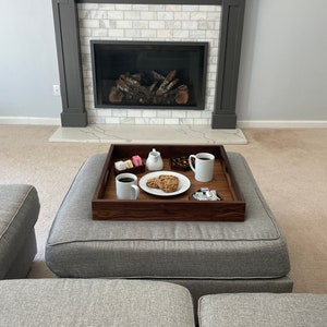 Extra Large 24 Inch Square Serving Tray - Ottoman Tray - Etsy