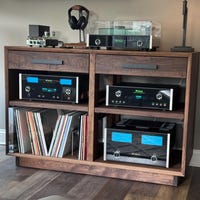 Custom Handmade Solid Wood Sonos-integrated Vinyl Record Console & TV ...