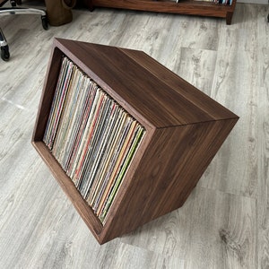 The Krebson Cubby Vinyl Storage Stand Walnut Vinyl Storage Ash Vinyl ...