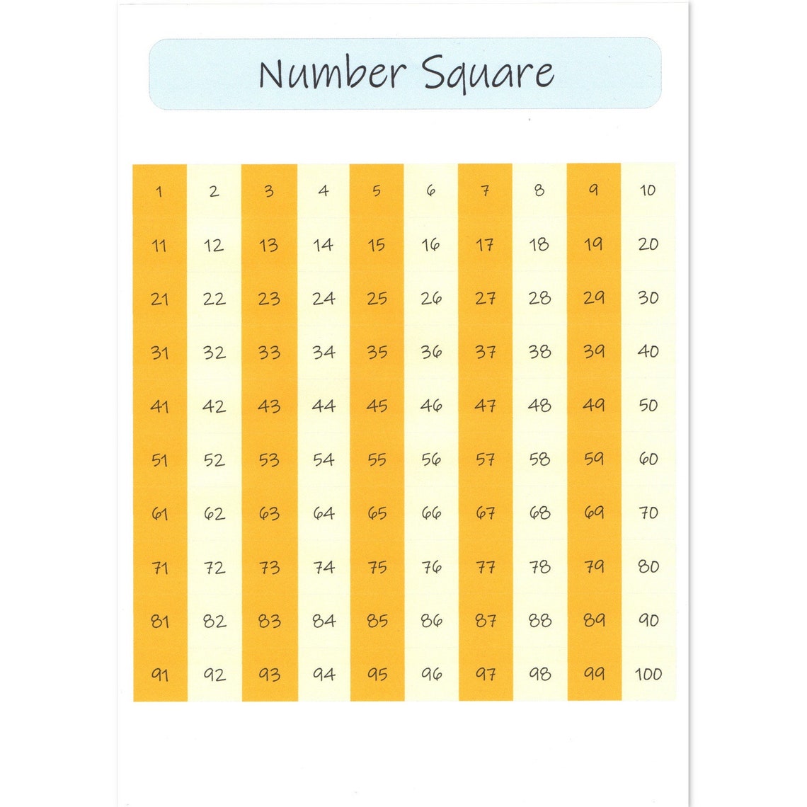 A4 Laminated Multiplication Table Grid Times Tables Maths | Etsy