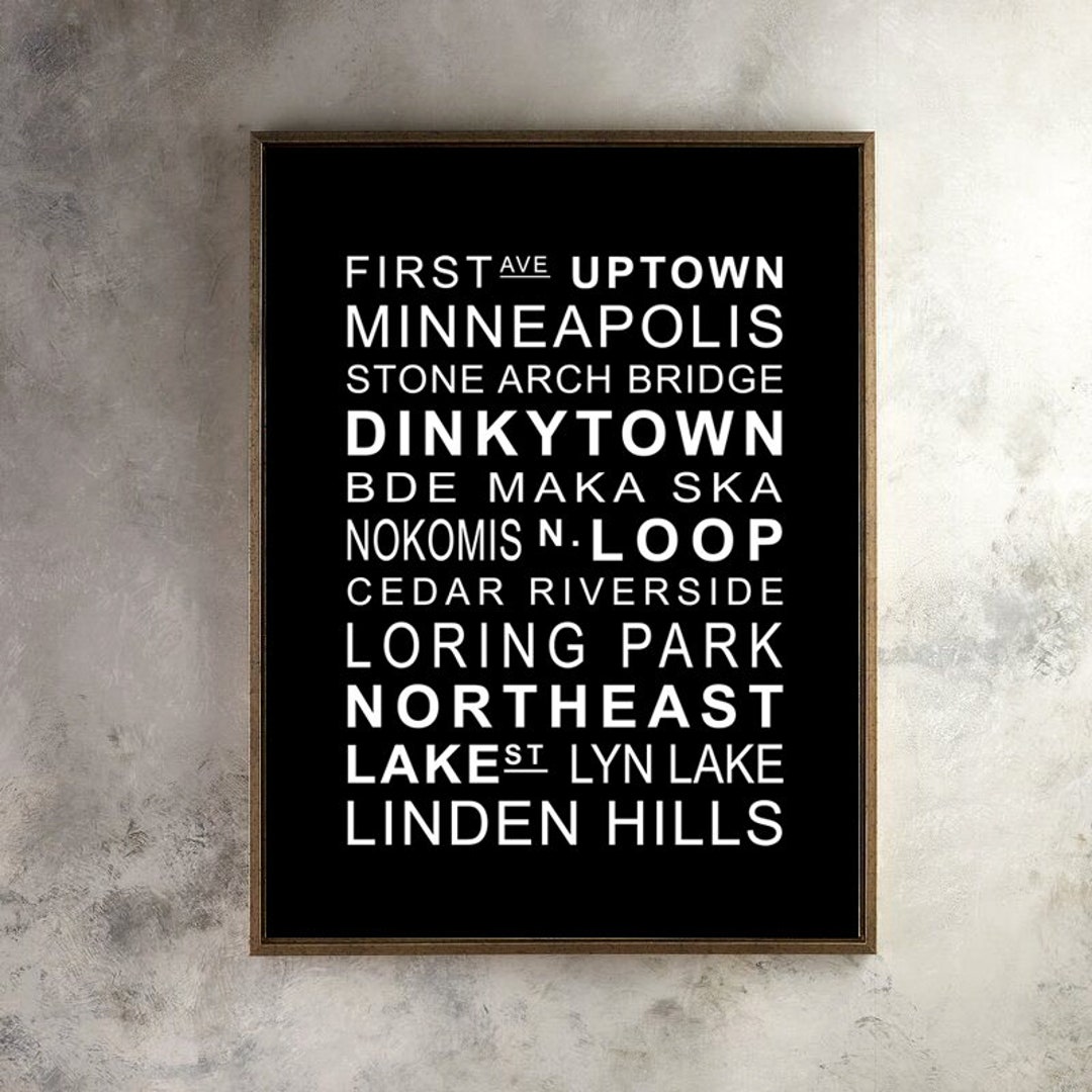 MPLS Typography, Poster Print, Wall Art, Digital Prints, Typography ...