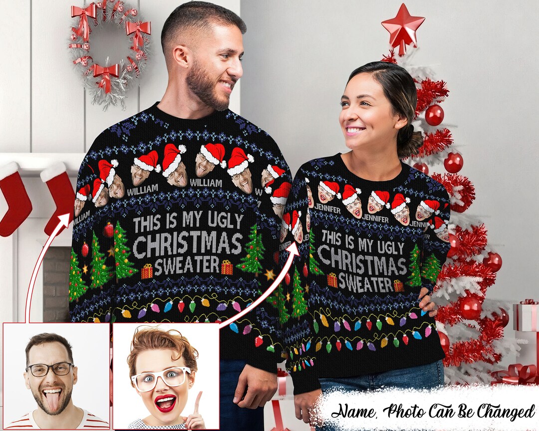 This is My Ugly Christmas Sweater, Personalized Custom Photo Ugly ...