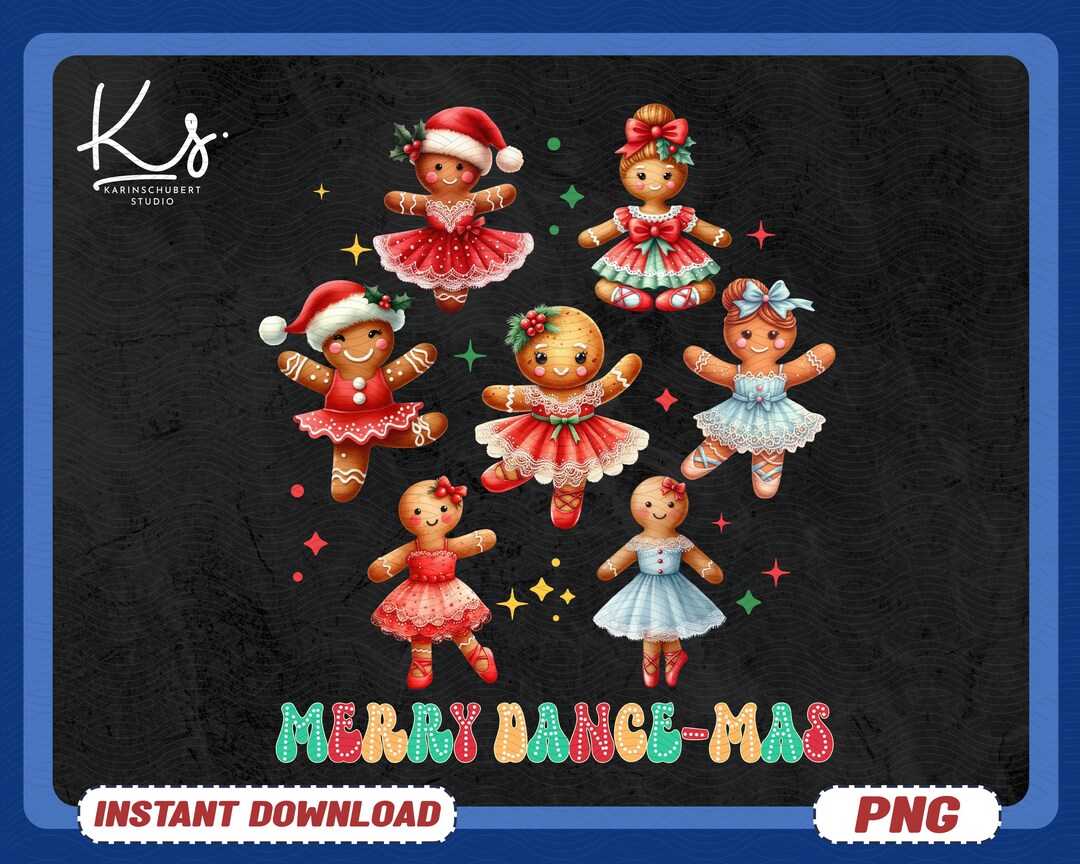 Merry Dancemas Png, Gingerbread Dancer Png, Christmas Ballet Png ...