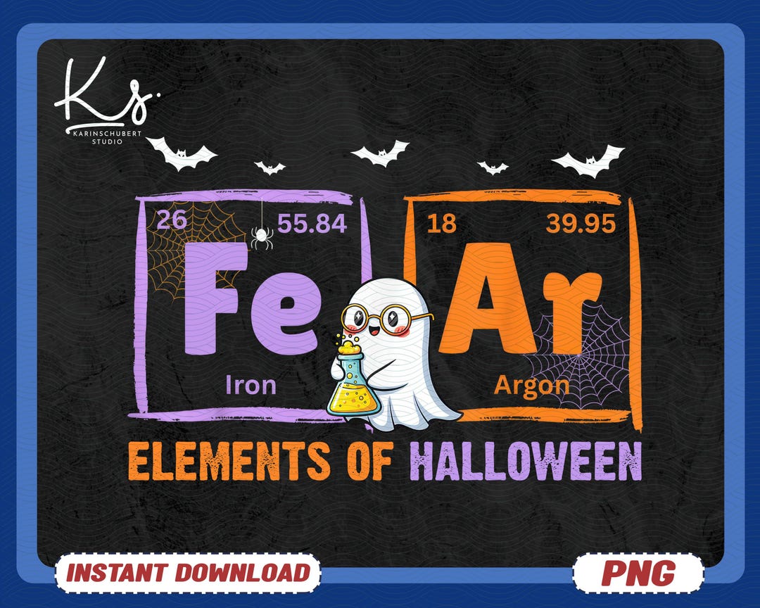 Fear Elements of Halloween PNG, Funny Halloween Chemistry PNG, Spooky ...