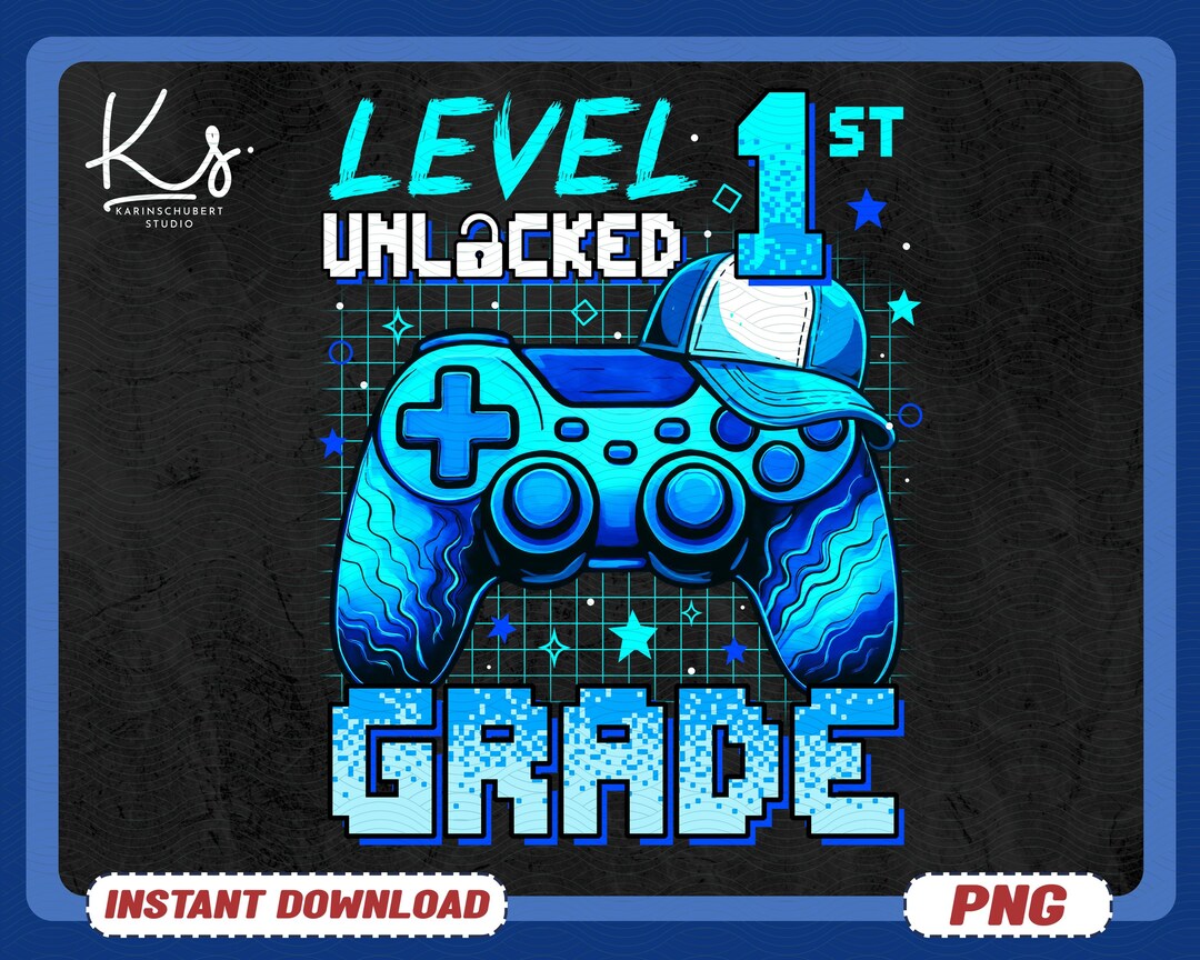 Controller 1st Grade Level Unlocked PNG, Back to School Gamer Shirt ...