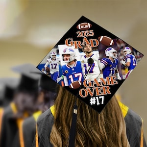 Custom Photo Football Graduation, Personalized Cap Topper Graduation ...