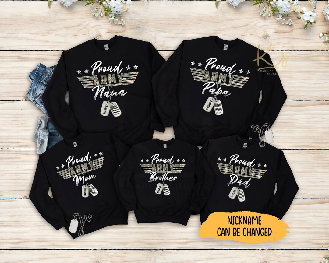 Custom Us Army Mom Sweatshirt, Army Family Sweatshirt, Us Army Family ...