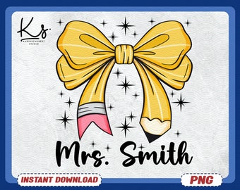 Coquette Teacher Png, Pencil Coquette Bow Png, Teach Love Inspire Png ...