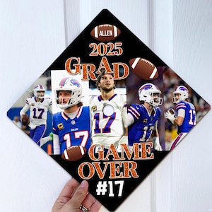 Custom Photo Football Graduation, Personalized Cap Topper Graduation ...