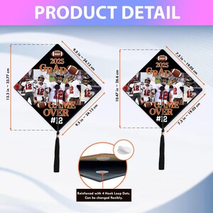 Custom Photo Football Graduation, Personalized Cap Topper Graduation ...