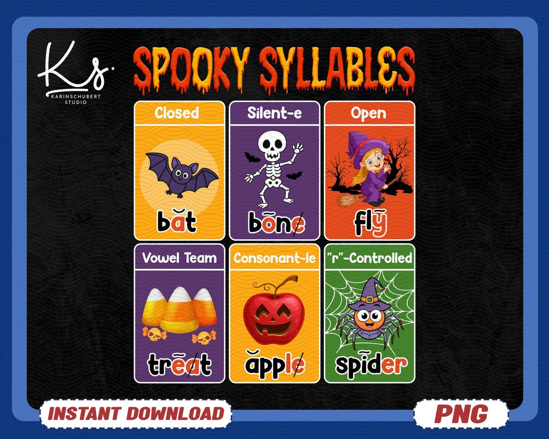 Reading Spooky Syllables Teacher PNG, Halloween Reading Teacher Design ...