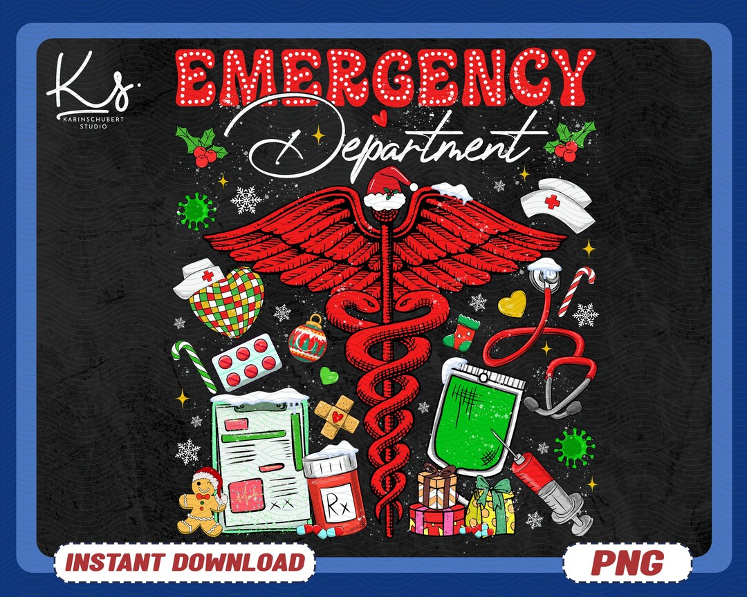 Emergency Department Christmas Png, Nurse Christmas Png, Er Crew Png ...