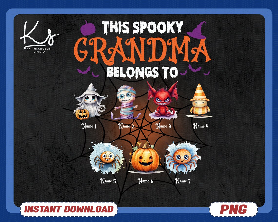Grandma Spooky Crew Png, This Spooky Belongs to Png, Grandma Halloween ...