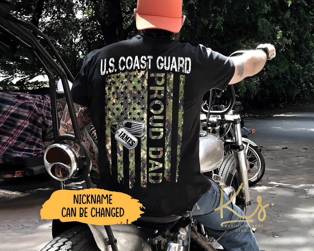 Flag Proud US Coast Guard Dad Shirts, Coast Guard Family Shirts, Proud ...