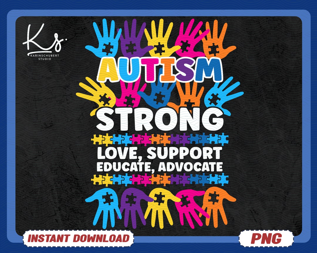 Autism Awareness Png, Autism Strong Love, Autism Heart Puzzle Png ...