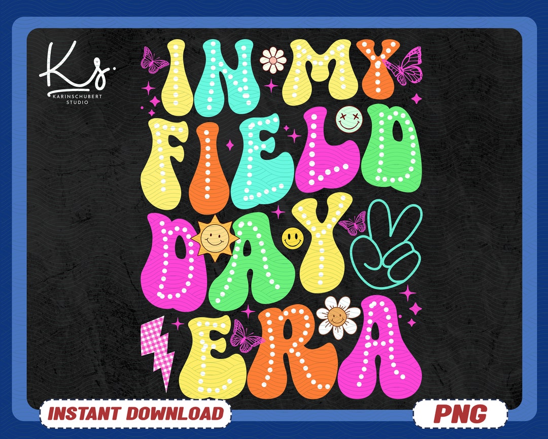 In My Field Day Era Png, Field Day Png, Retro Wavy Field Day Png ...