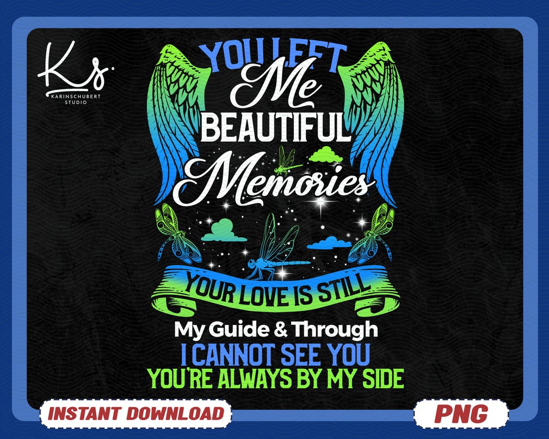 In Loving Memory Png, Angel Wings Png, Memorial Png, You Left Us ...