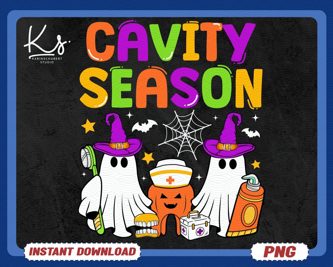 Cavity Season Dental Halloween PNG, Funny Dental Halloween PNG, Dentist ...