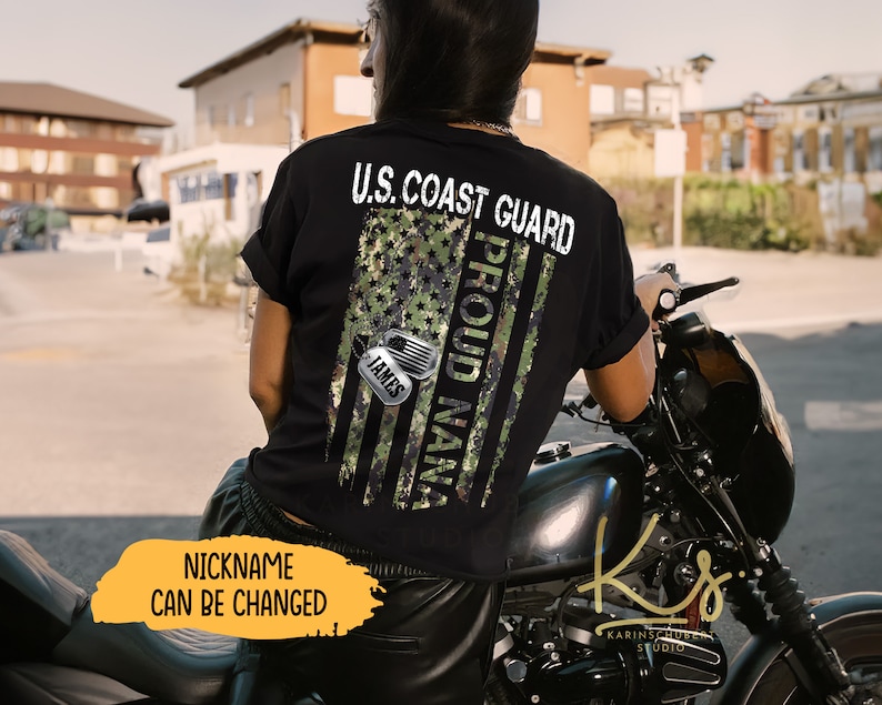 Flag Proud US Coast Guard Dad Shirts, Coast Guard Family Shirts, Proud ...