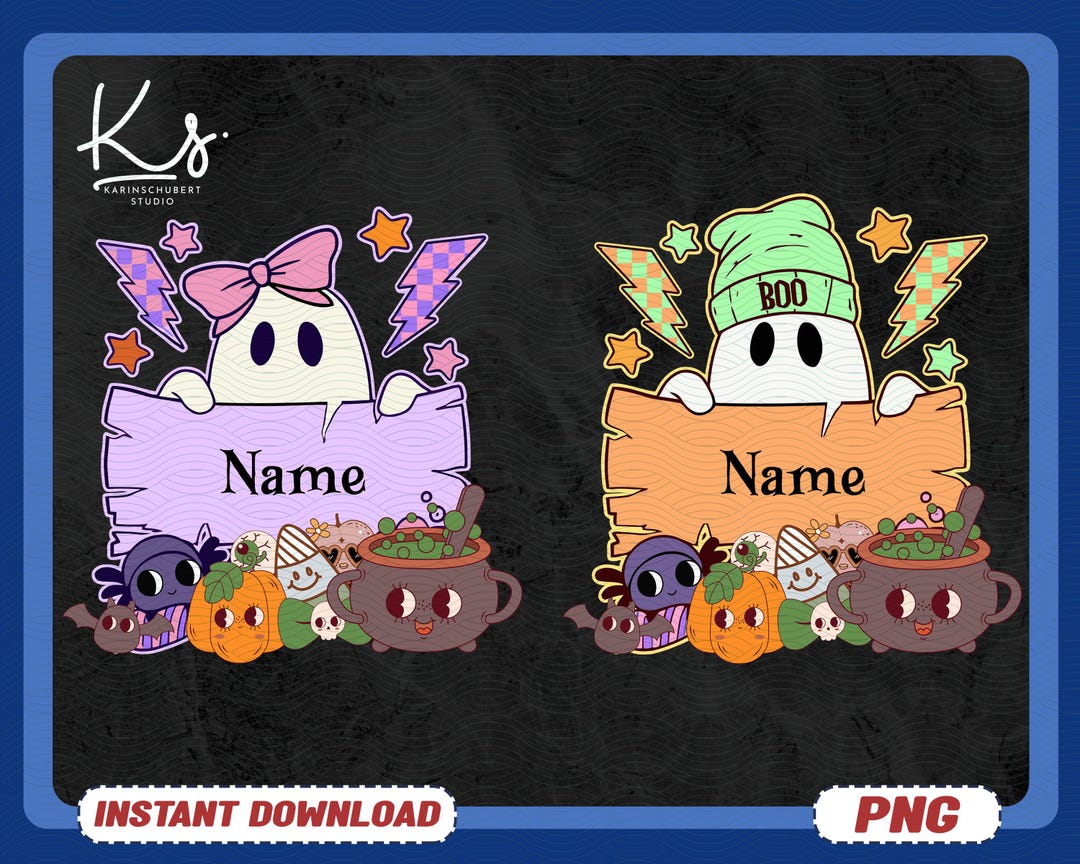 Halloween Ghost Custom Name Png, Coquette Halloween, Coquette Ghost Png ...