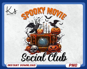 Spooky Movie Social Club PNG Funny Halloween Social Club Png Spooky ...