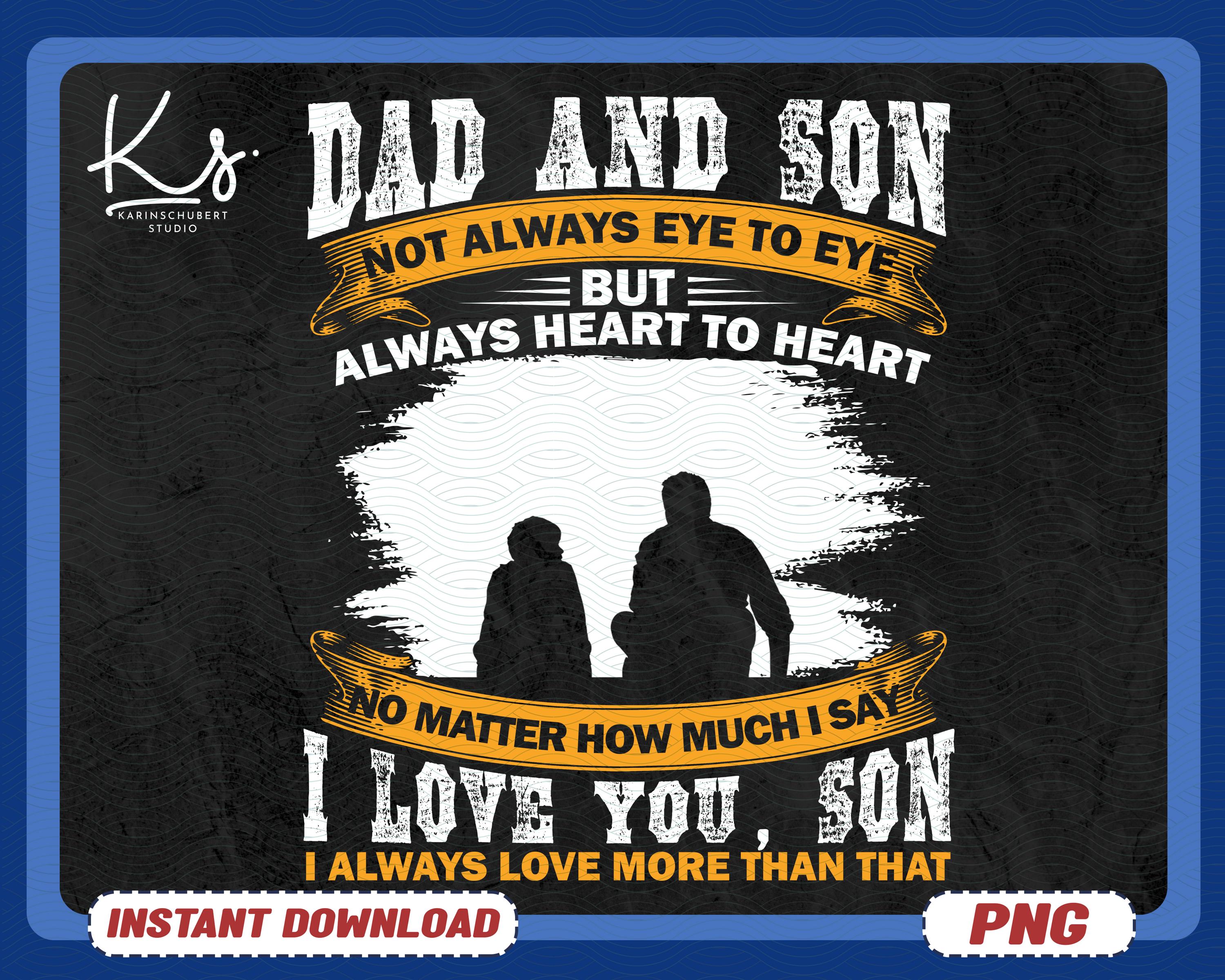 Dad and Son Heart to Heart PNG, Heart to Heart Png, Family Png, Family ...