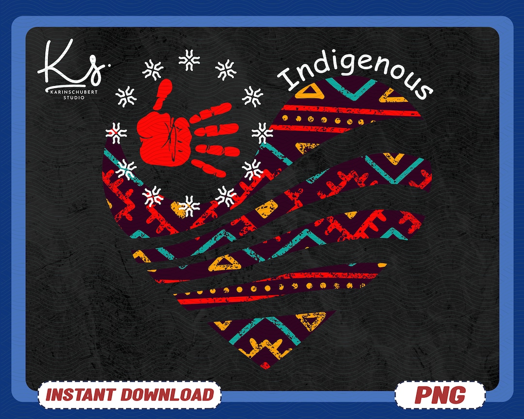 Native American Indigenous Heart Png, Mmiw Awareness Png, Red Hand ...