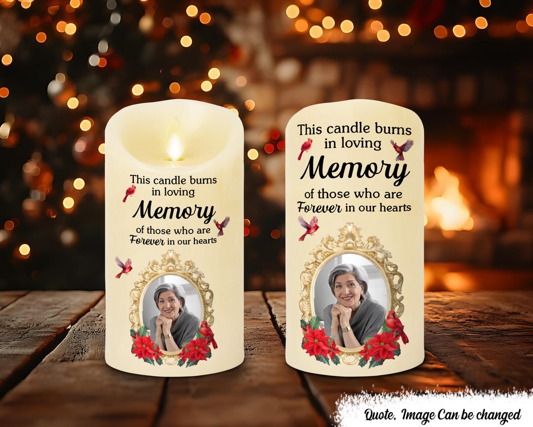 Your Memory, My Endless Love - Custom Photo LED Candle, Personalized ...