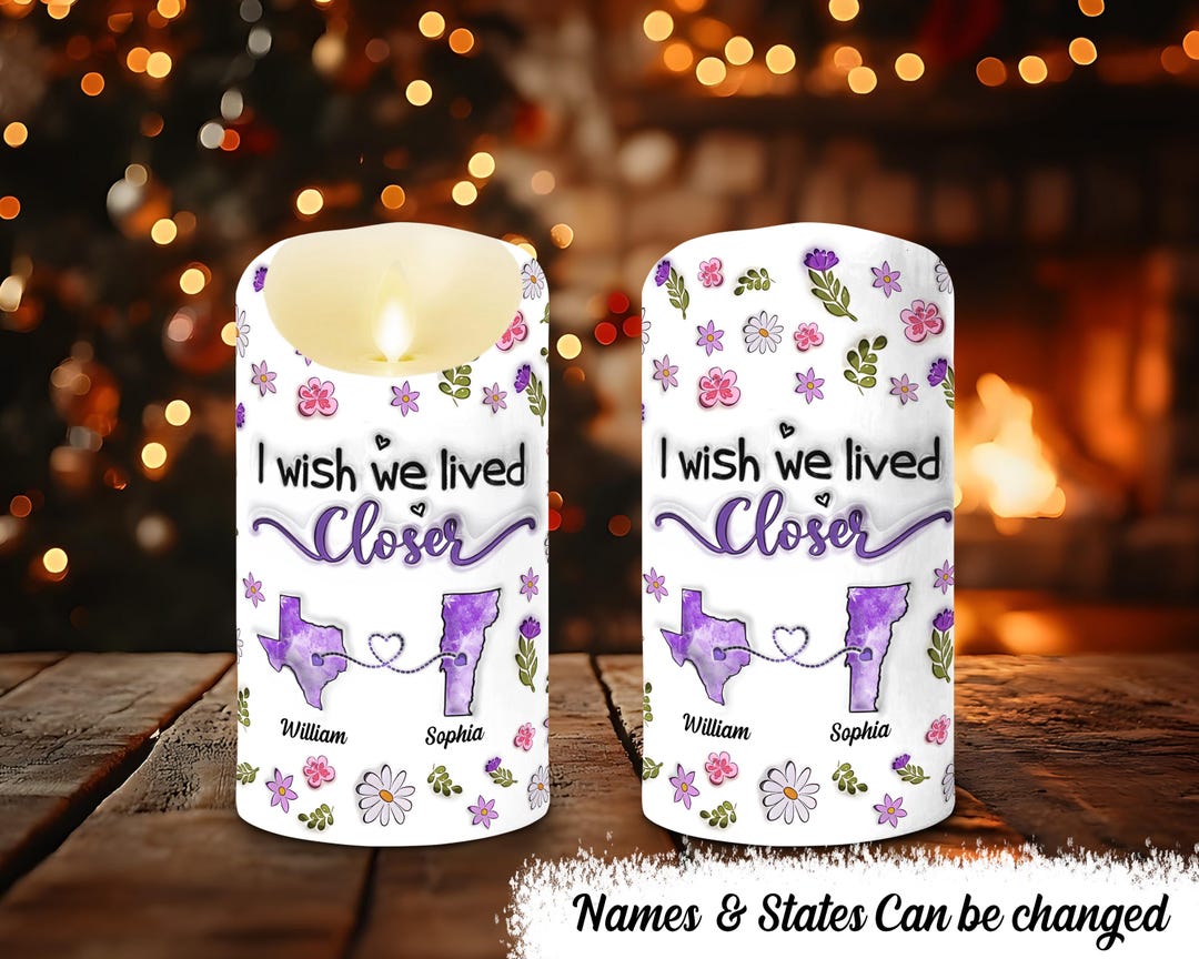 Personalized I Wish We Lived Closer Led Gift, Custom 3D Inflated Effect ...