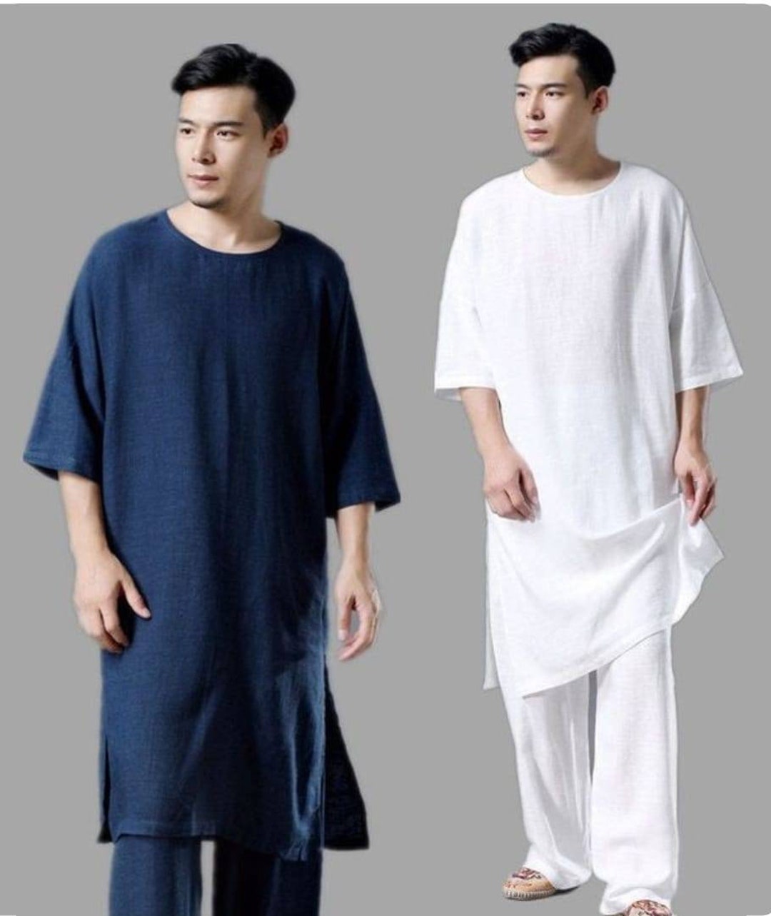 Men Linen Kaftan SPA MAN White Coolloose Fit Tunic for Men - Etsy