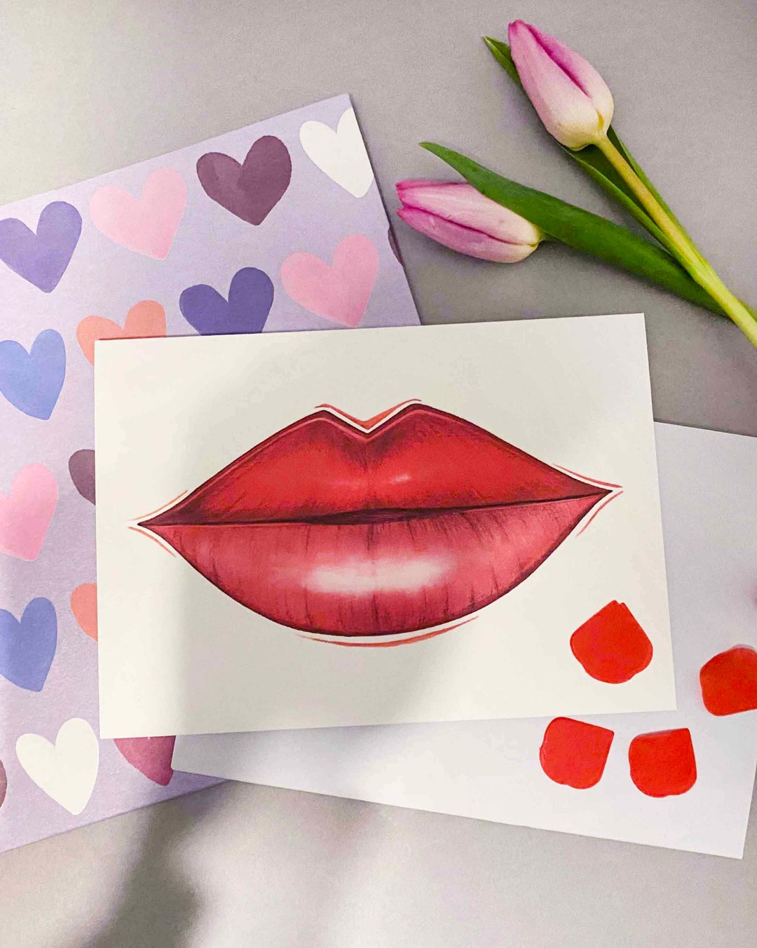 Lips Card - Etsy
