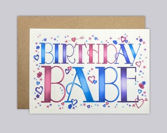 Coolest Babe Birthday Card - Etsy