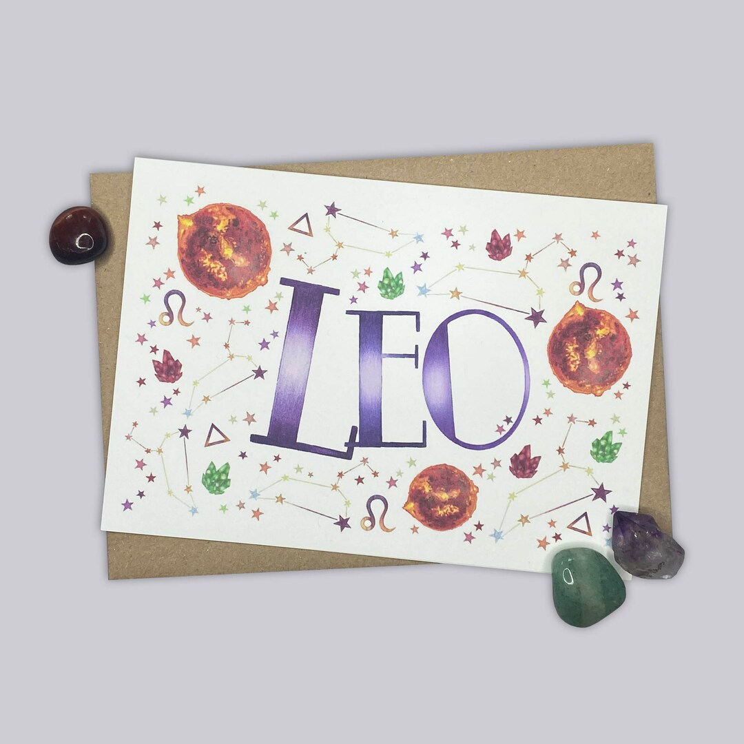 Leo Card - Etsy