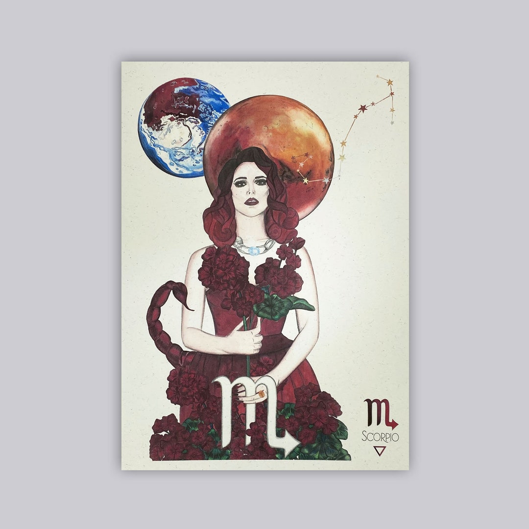 Scorpio Goddess Zodiac Print - Etsy