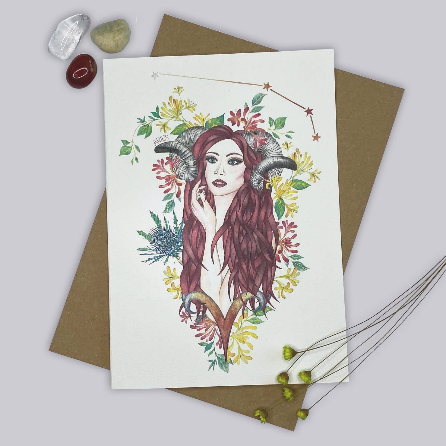 Aries Goddess Card/ Mini Print - Etsy